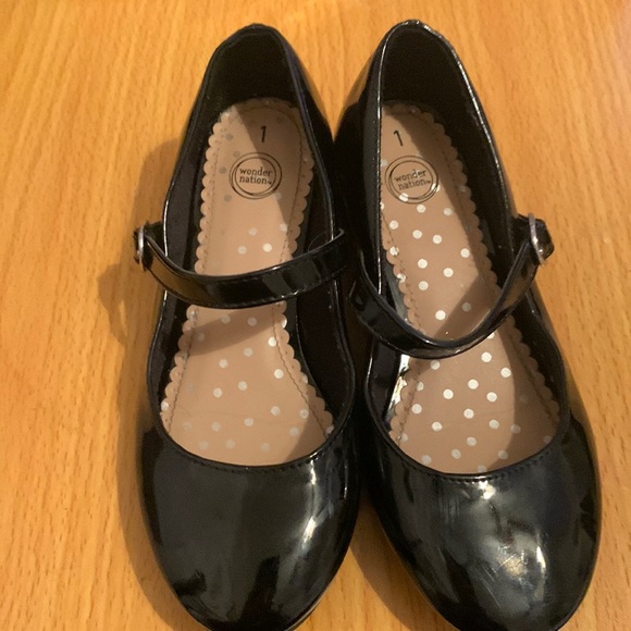 wonder nation | Shoes | Wonder Nation Black Patton Leather Girls Dress ...